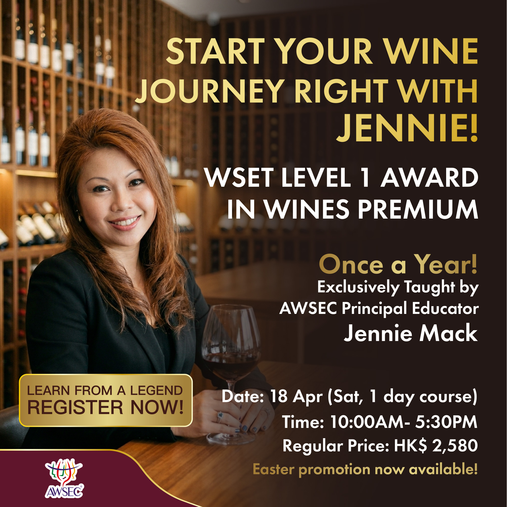 WSET Level 1 to 4 Approved Programme Provider- AWSEC