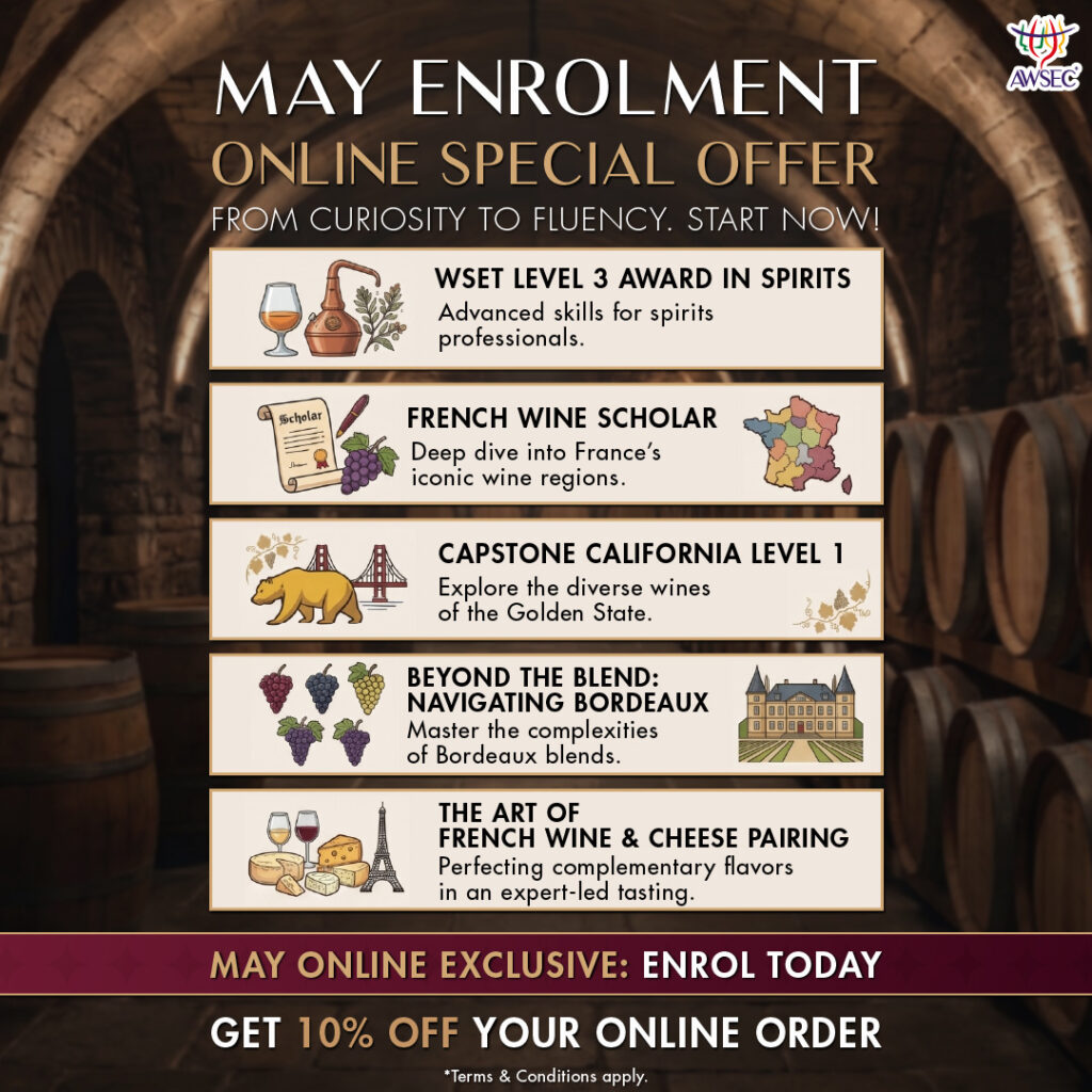 WSET Level 1 to 4 Approved Programme Provider- AWSEC